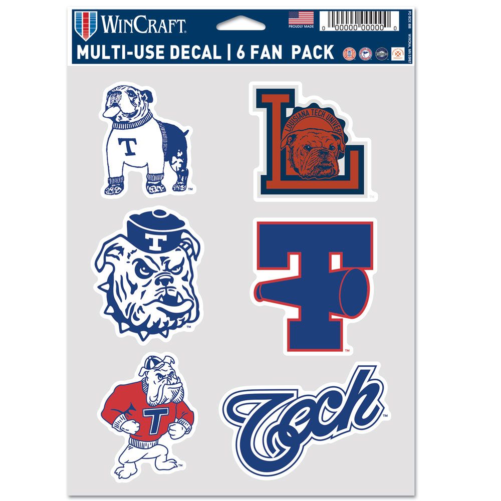 La Tech Vintage 6 Pack Fan Decals – FanBase Ruston